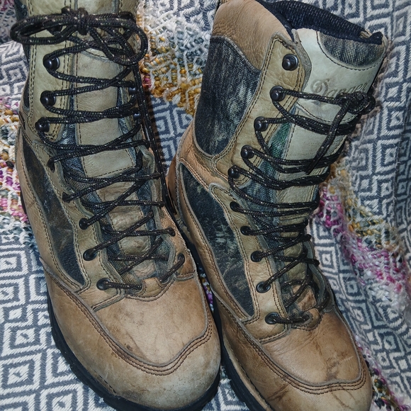 Danner | Shoes | Danner Brown And Black Camo Lace Up Boots Insulated ...